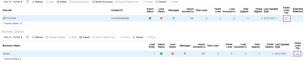Generate HCM Data Loader Files for Data That Failed to Load | HCM Cloud Hub